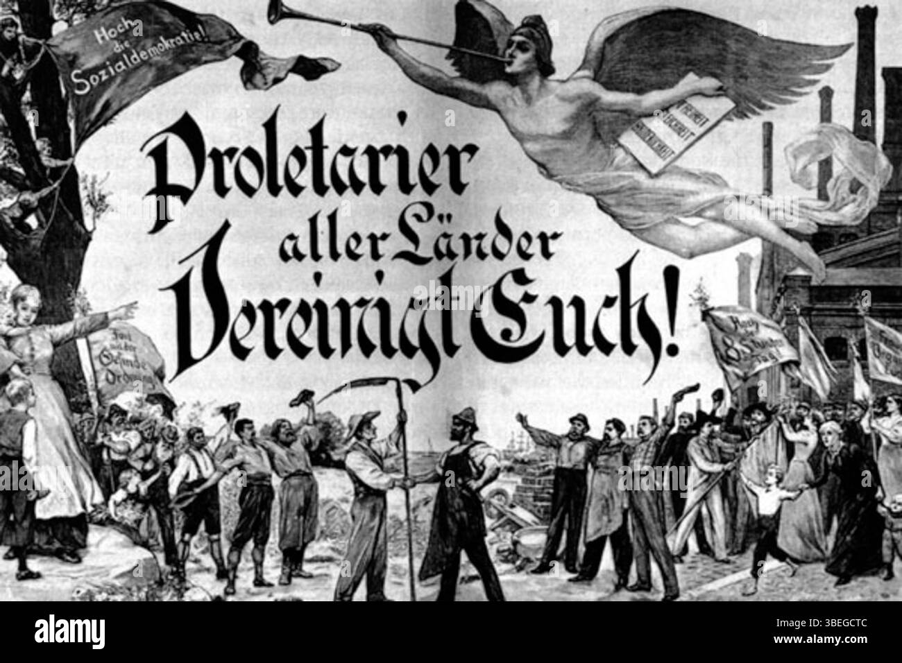 A 1901 political poster by Otto Marcus, depicting the slogan ...