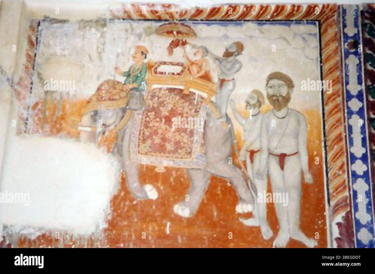 This fresco from the mid-19th century, located on the walls of Gurdwara Baba Bir Singh in ...