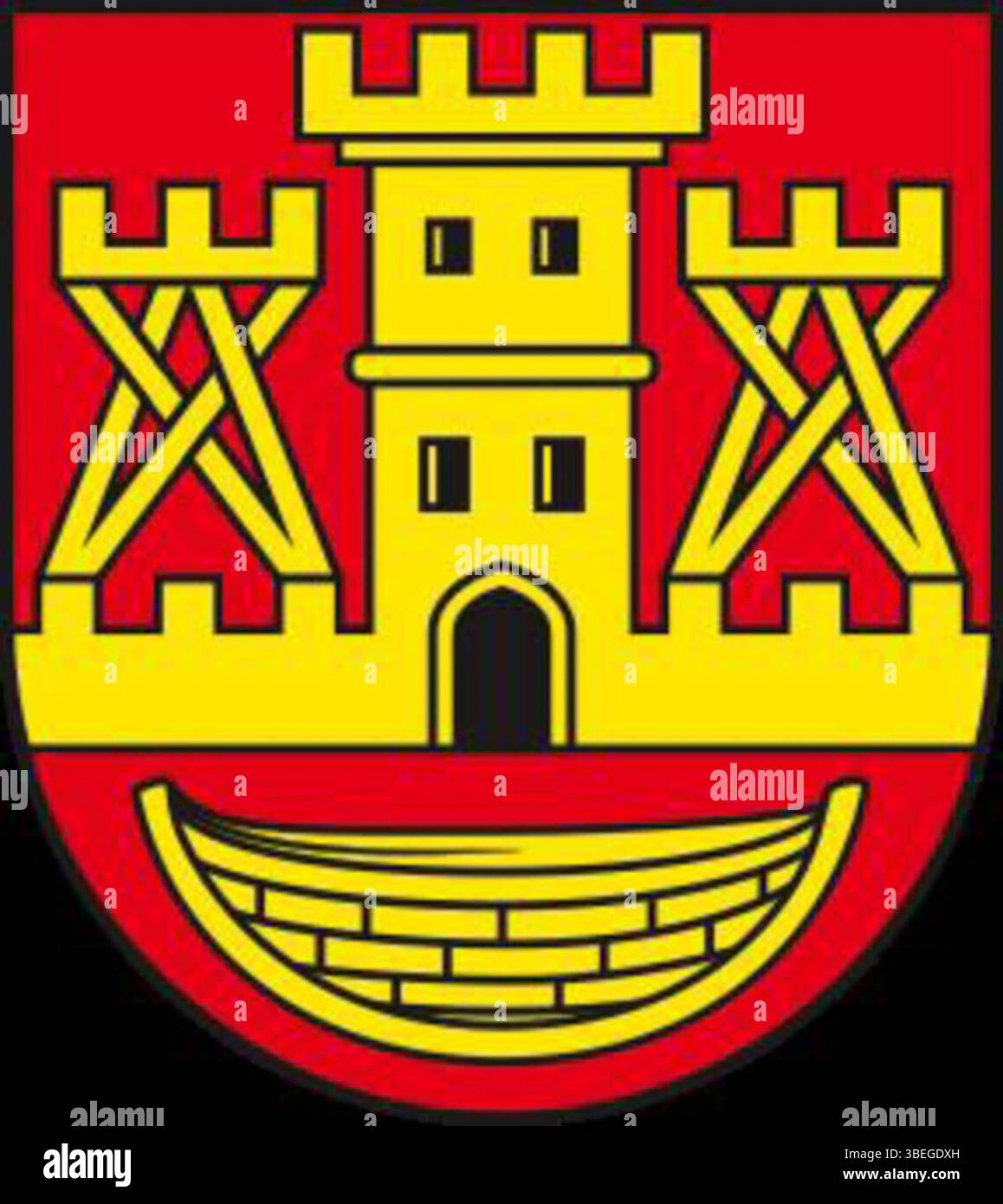 The coat of arms of Memel (modern-day Klaipeda, Lithuania), used during ...