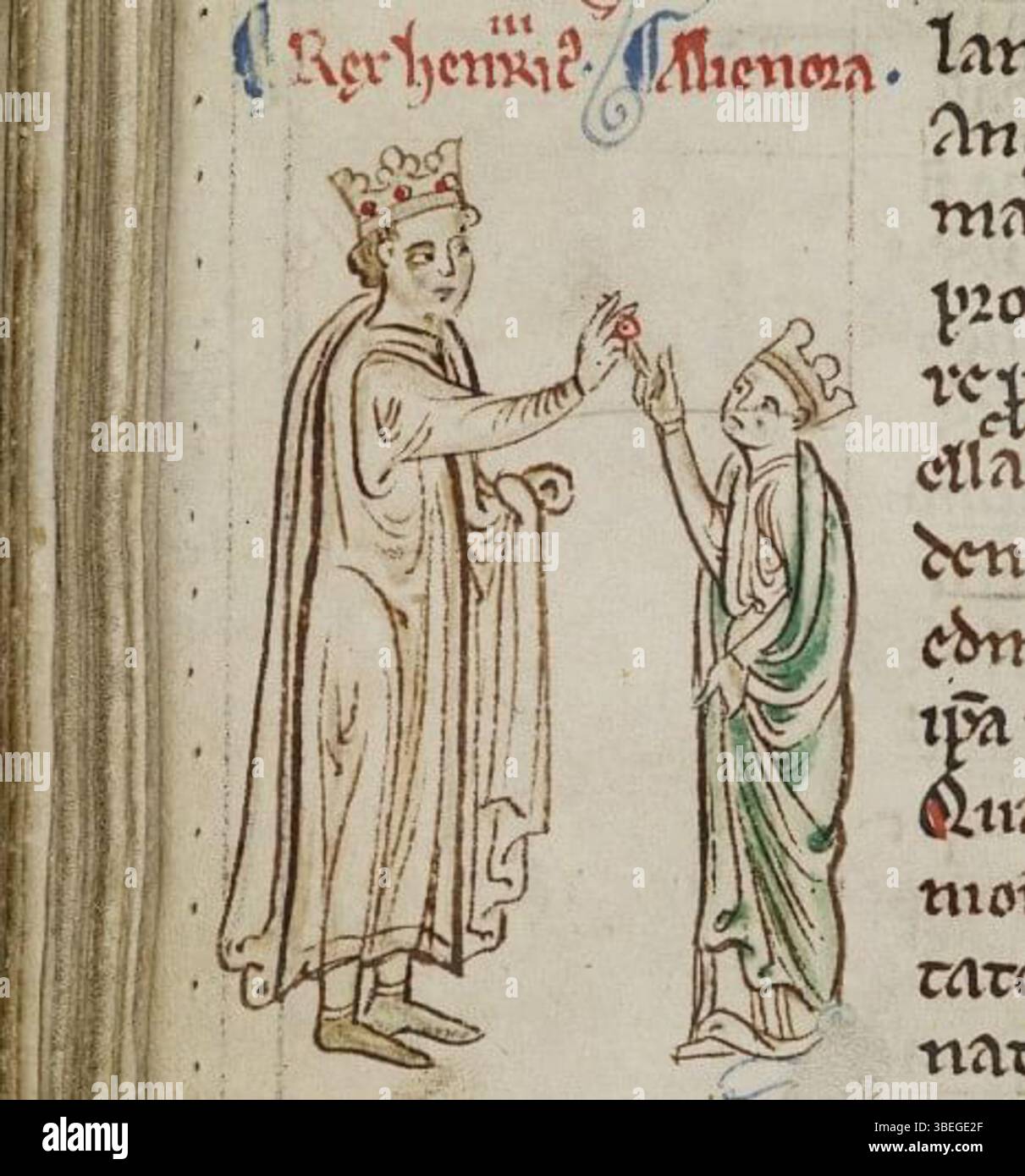 This depiction by Matthew Paris (1255) shows the marriage of King Henry ...