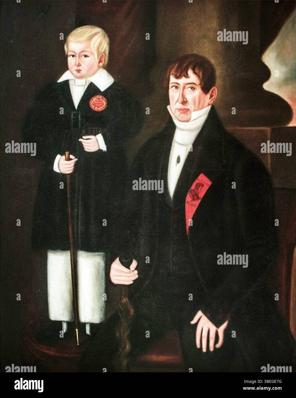 This oil painting from circa 1840 by Fernando García del Molino depicts ...