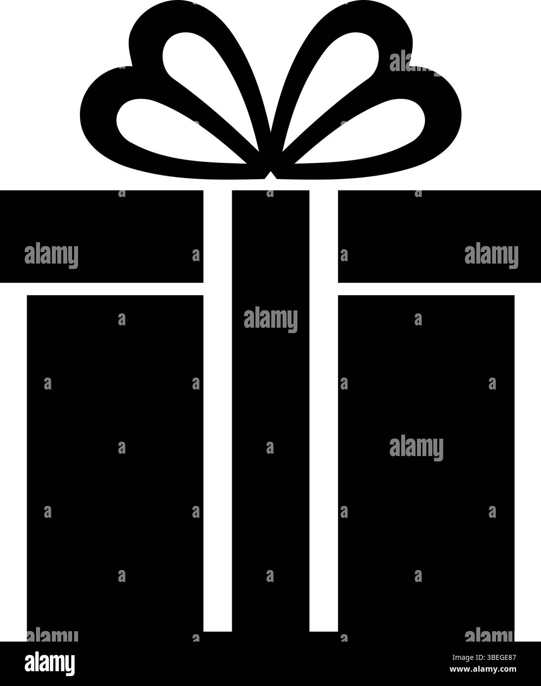 Black Gift Box Vector Icon - Present & Celebration Symbol Stock Vector ...