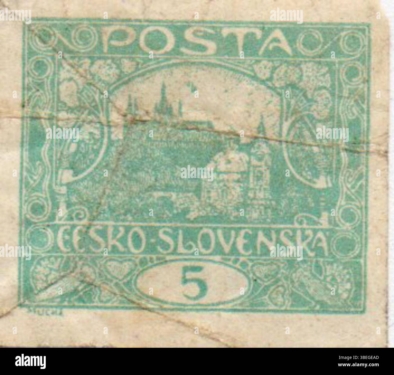 The Hradcany 4N stamp is another example of Alfons Mucha’s 1918 postal ...