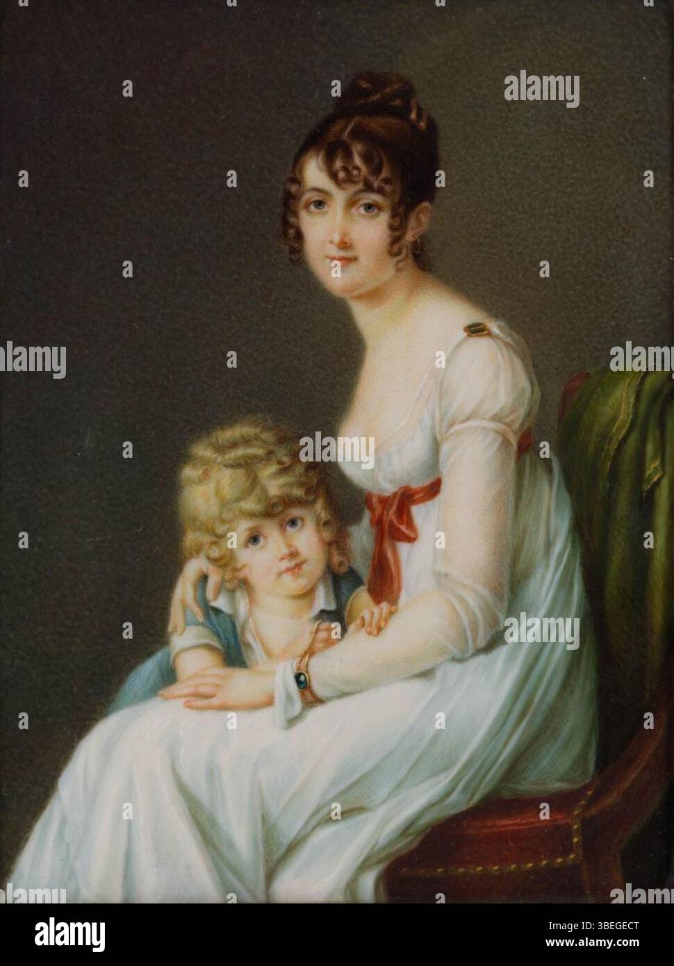 This 19th-century miniature portrait is based on the work of French ...
