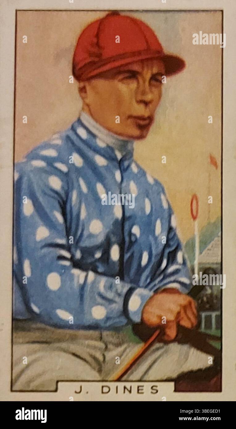 J Dines was a jockey depicted on Gallaher’s cigarette card number 1 in ...