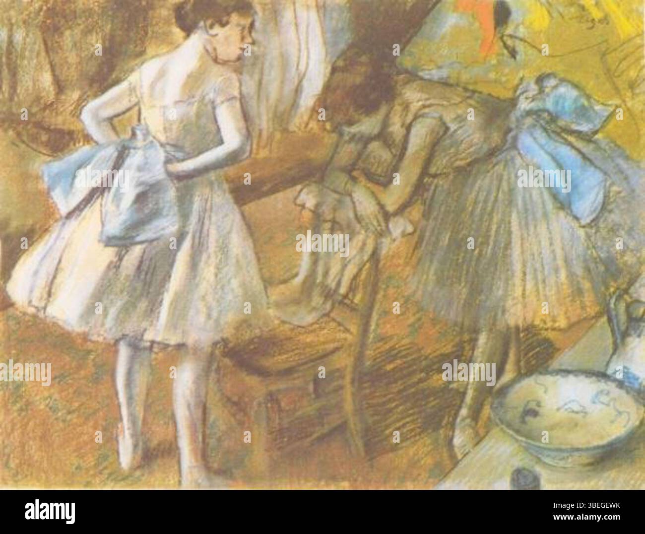 'Two Dancers in a Dressing Room' is a painting by Edgar Degas ...