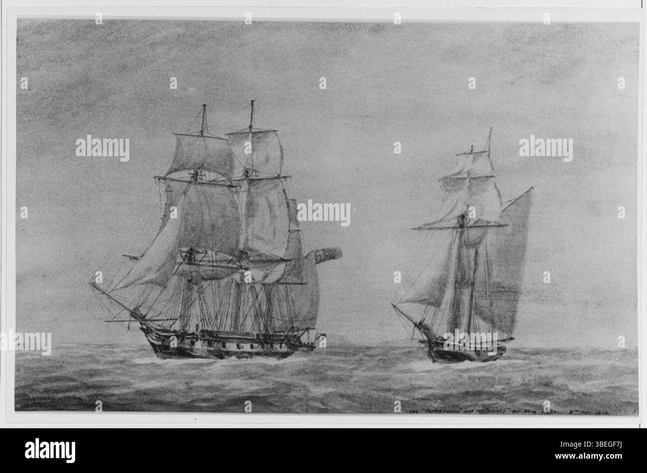 The *Lizard*, an American privateer, was captured by the British ship ...