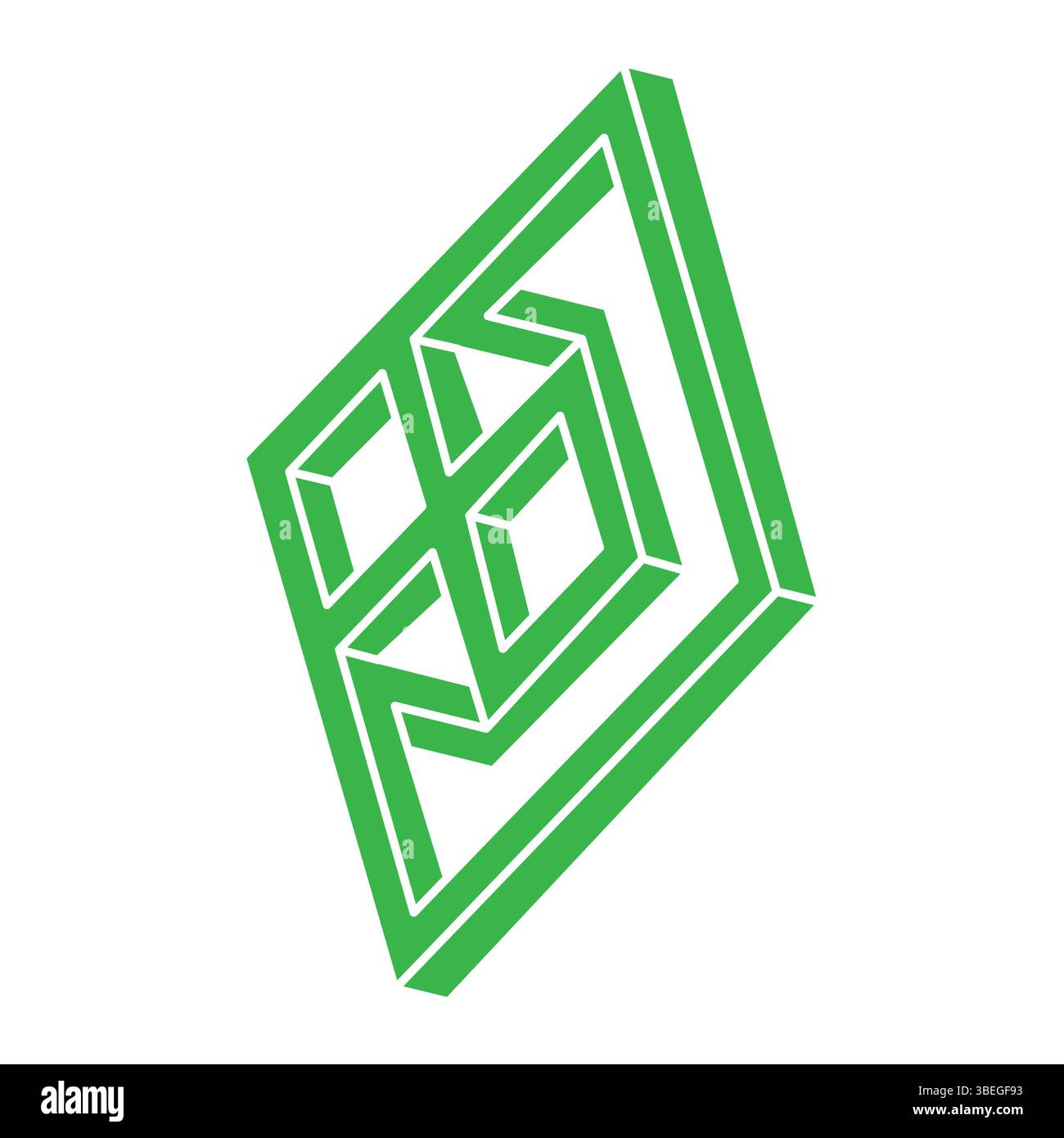 Illusion shapes. 3d geometry object. Optical illusion figure. Sacred ...