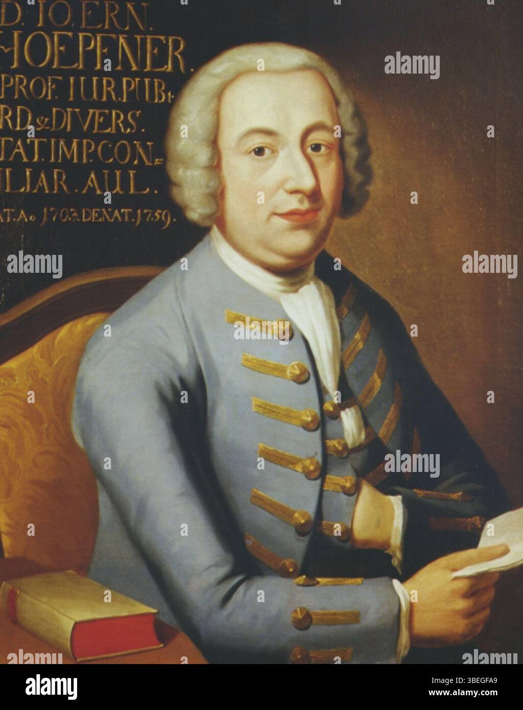 Johann Ernst Höpfner (1702–1755), a German professor and intellectual ...