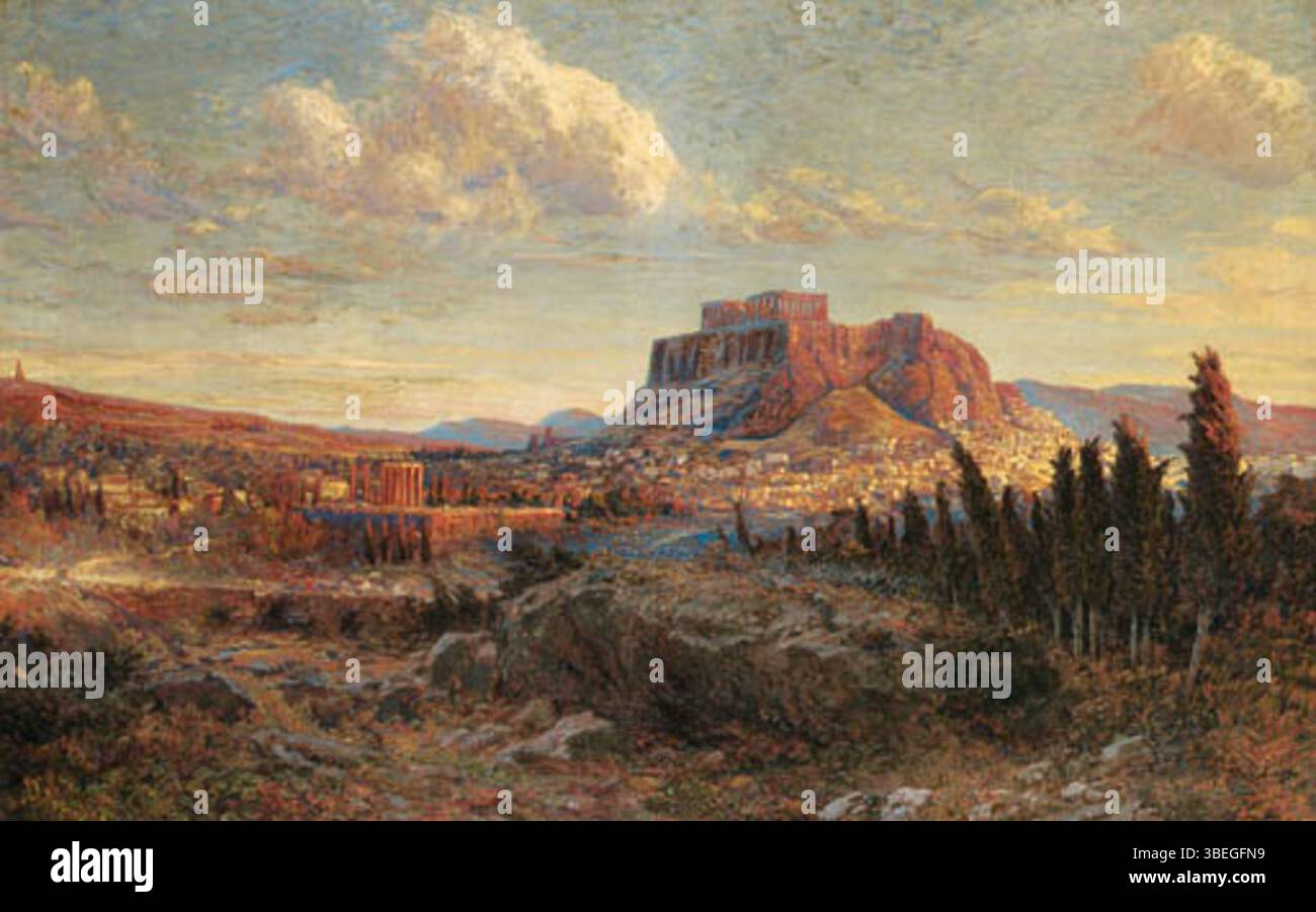 Max Roeder's *The Acropolis, Athens*, painted in 1997, illustrates the ...