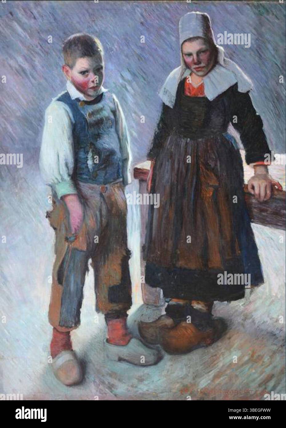 Eric Forbes-Robertson’s 1892 oil painting *Jeunes Breton et Bretonne ...