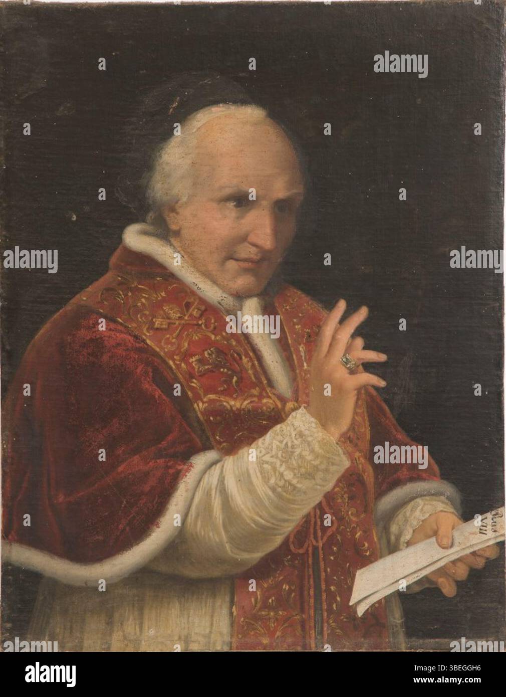 This 19th-century portrait of Pope Pius VIII, painted by an unknown ...