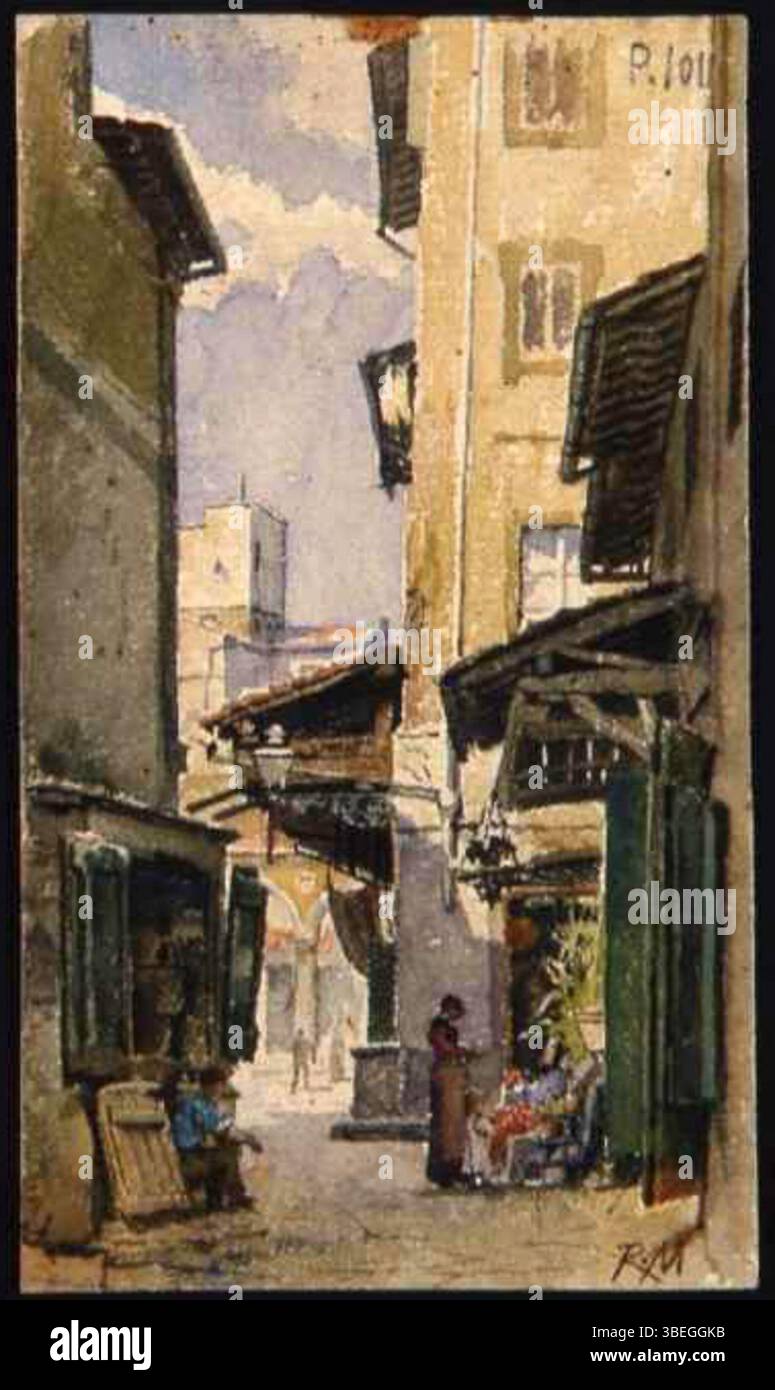 A photograph from the 1880s by Riccardo Meacci of Via Calimara (now ...