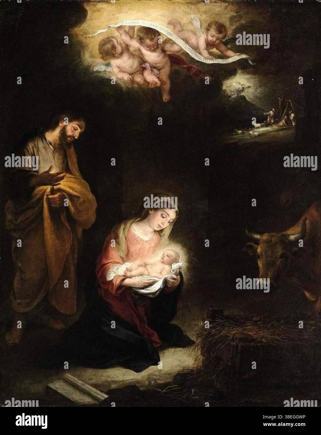 'La Natividad con el Anuncio a los Pastores' by Bartolomé Esteban ...