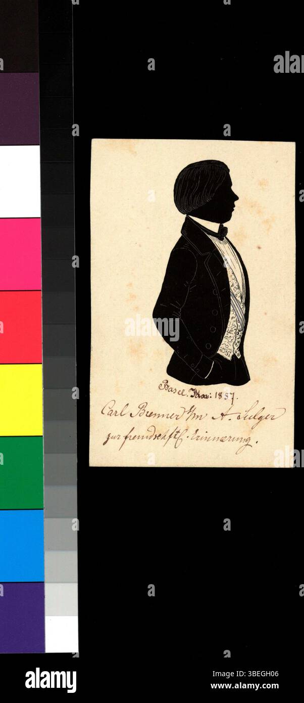 This lithographic portrait of Carl Brenner, created in 1857, captures ...