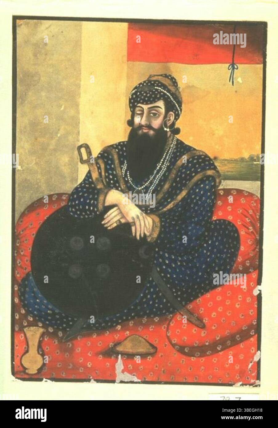 The portrait 'Young Maharaja Ranjit Singh' from the 19th century ...