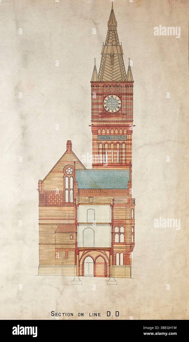 This is another of Alfred Waterhouse's architectural design plans for ...