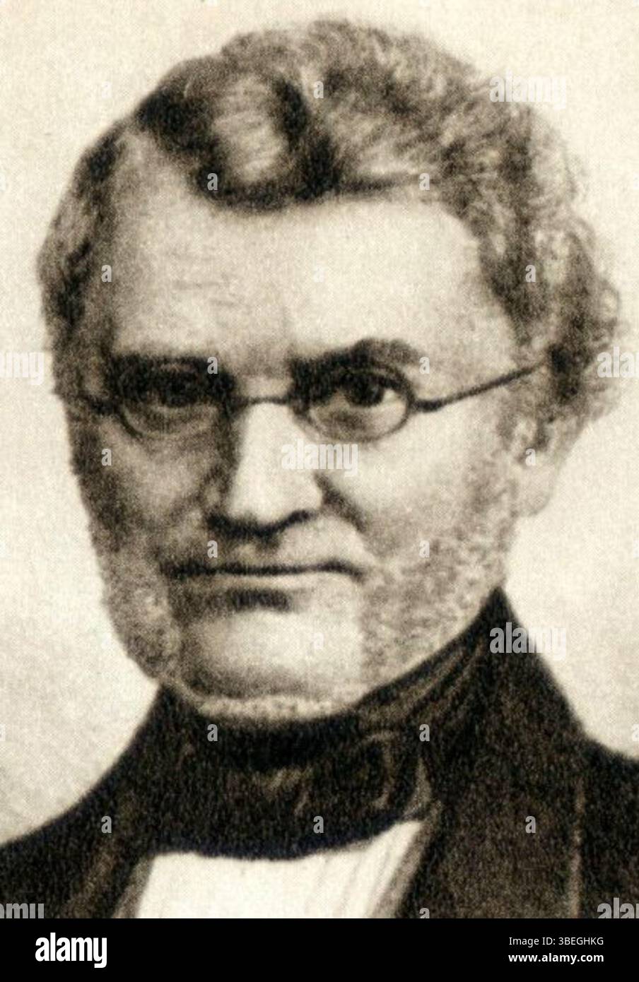 This 19th-century lithograph depicts Johan Erik Rydqvist (1800-1877), a ...