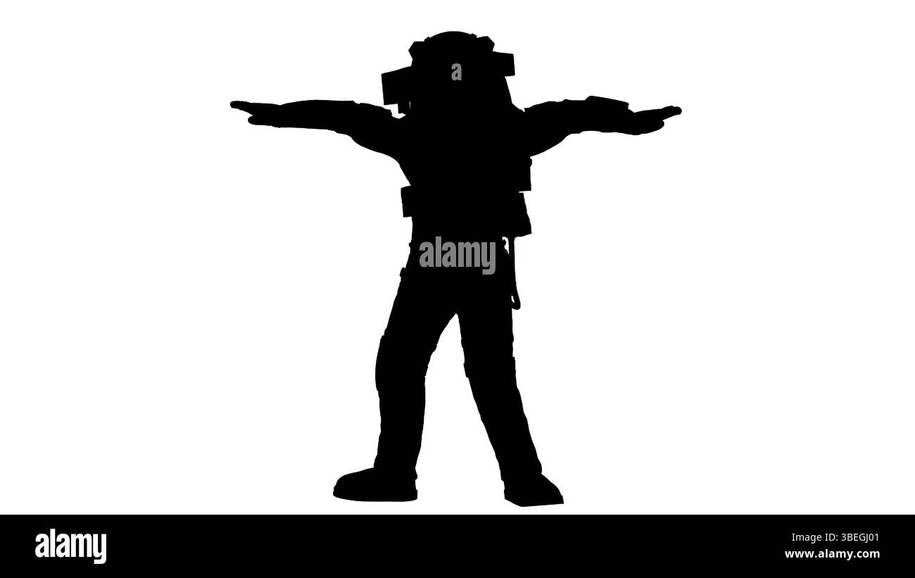 Dancing silhouette character. Computer generated 3d render Stock Photo ...