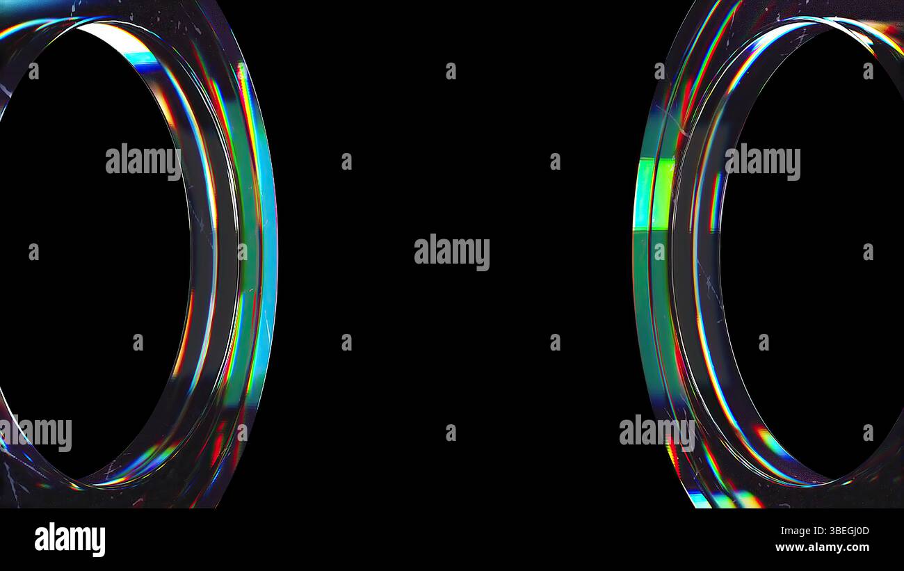 Abstract rotating rings loop blue hi-res stock photography and images ...