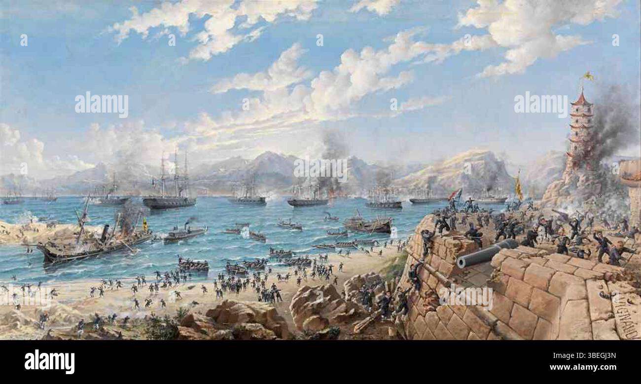 *Prise du fort de la Pagode à Fou-Tchéou* (1884) depicts the capture of ...