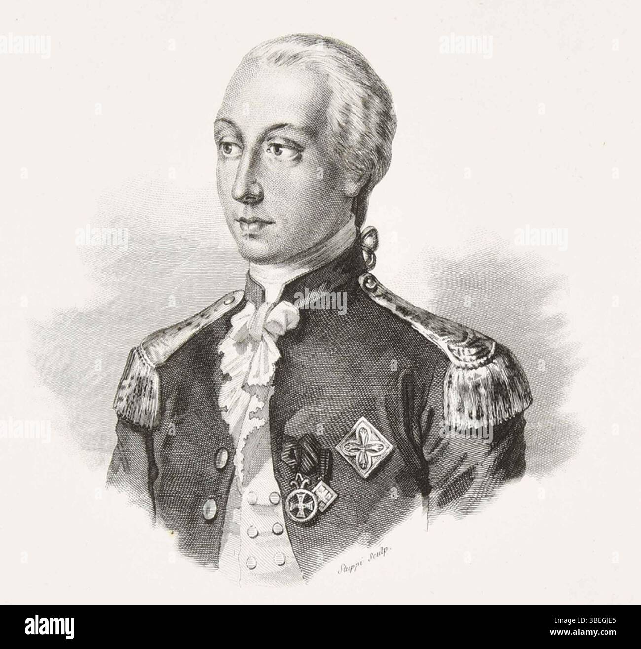 Portrait of Gaetano Filangieri painted by Giovanni Stuppi in the first ...