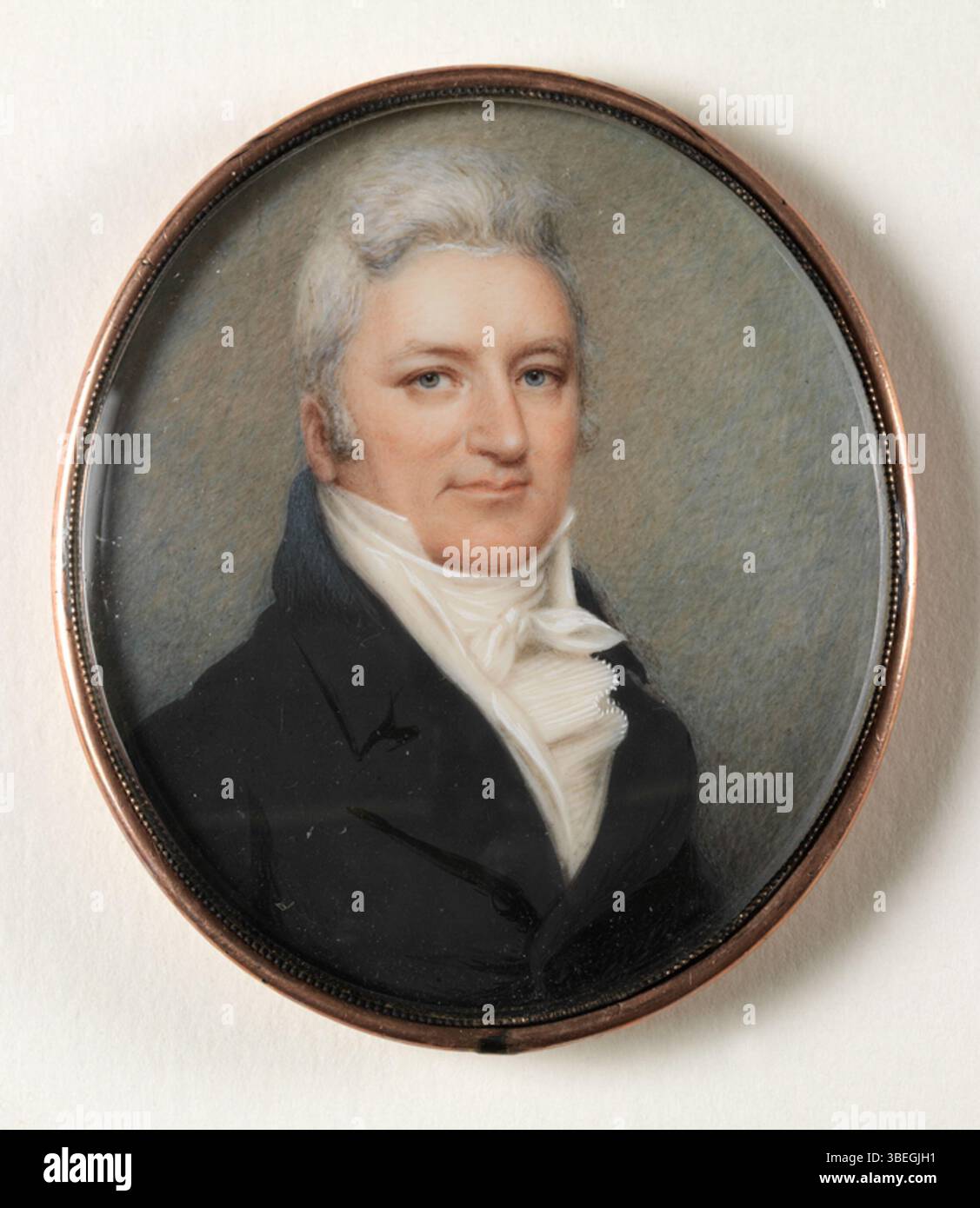 Miniature portrait of Solomon Etting by an unidentified artist, 19th ...
