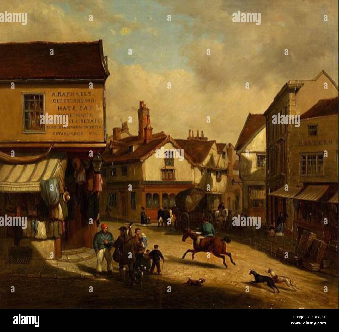 Nineteenth-century English street scene by Thomas Smythe, depicting a ...