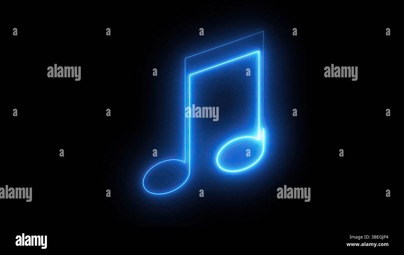Neon musical note computer hi-res stock photography and images - Alamy