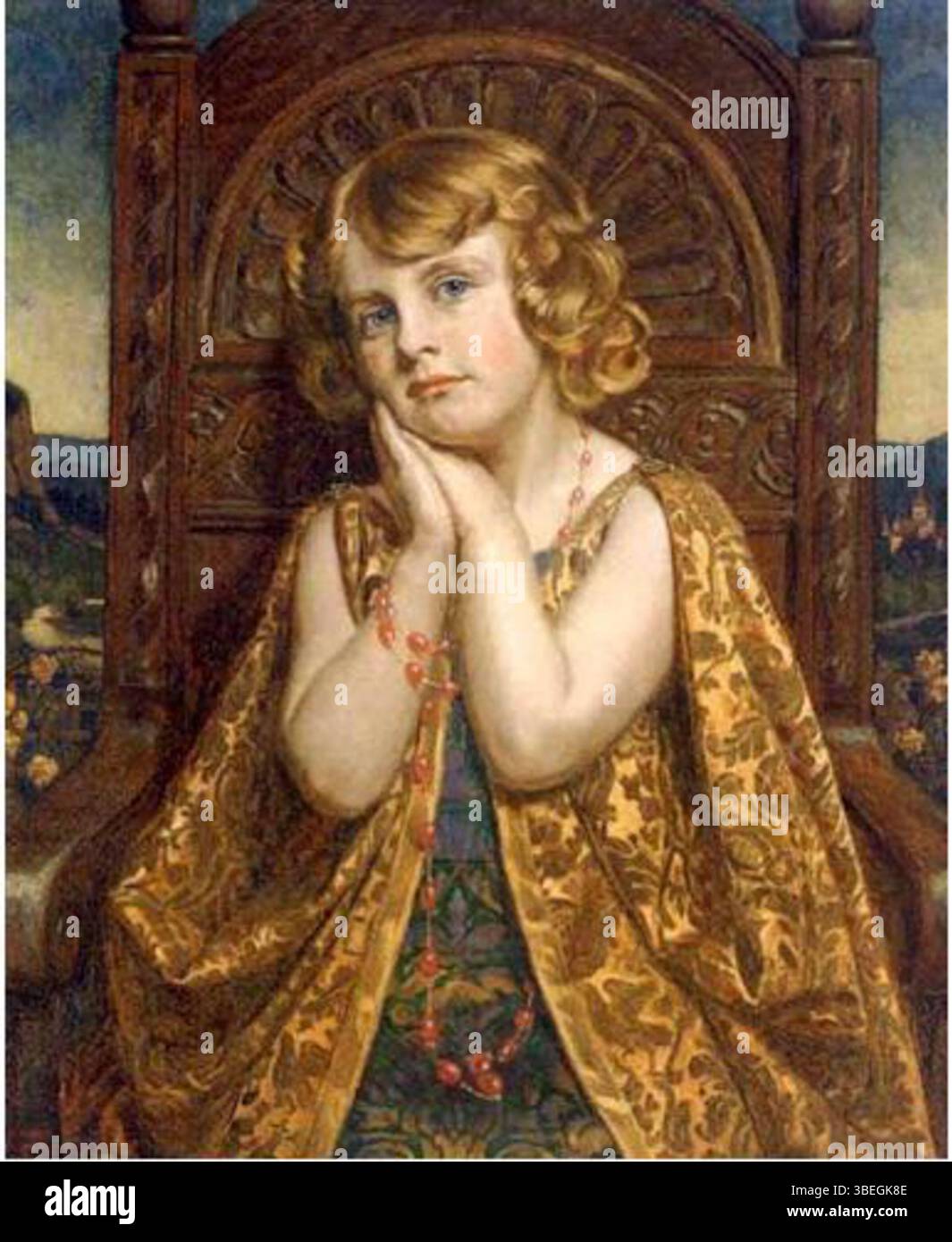 This 1921 painting by John Bernard Munns depicts a solitary princess ...