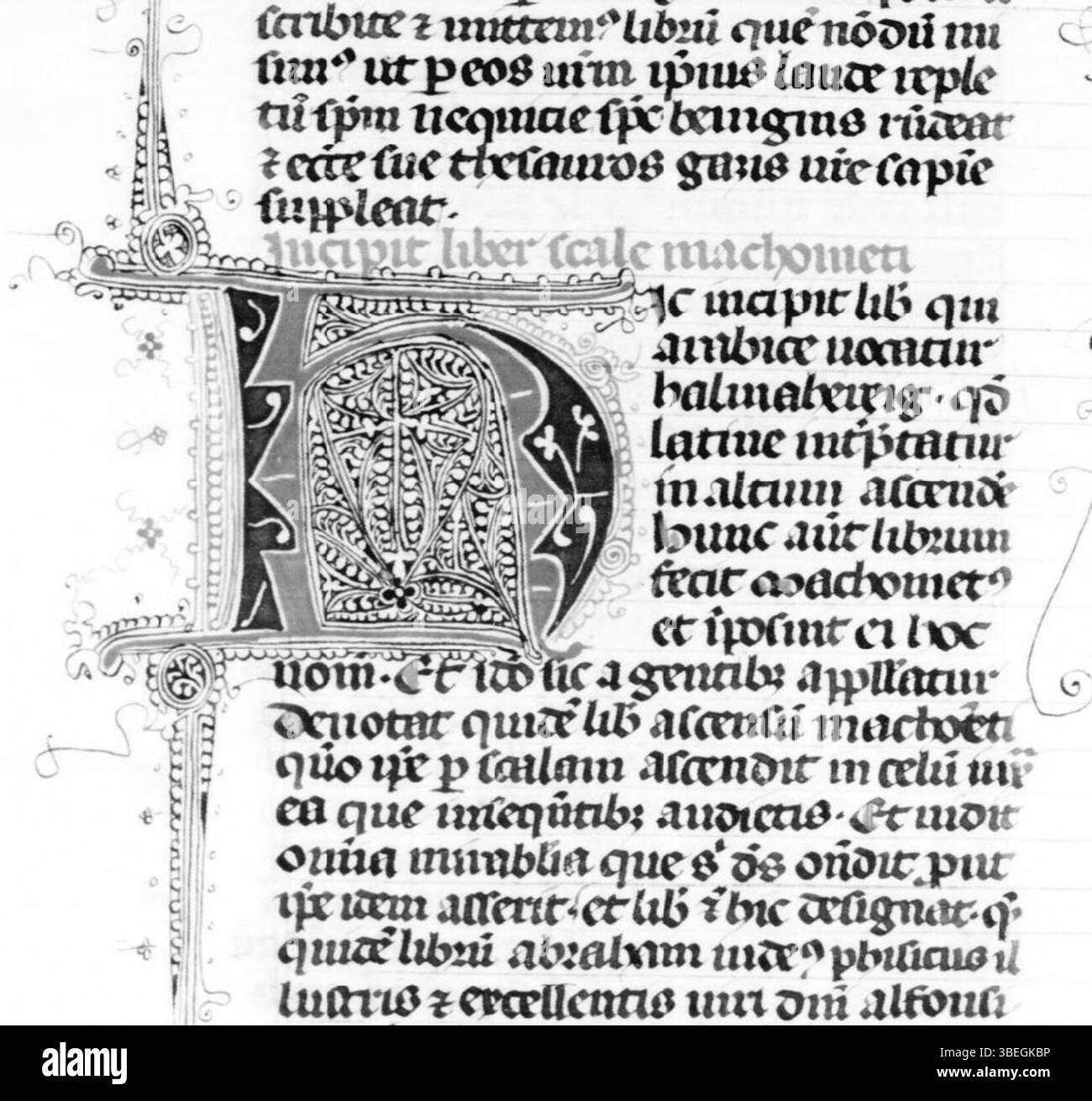 A manuscript titled 'Liber scalae Machometi' housed at the Bibliothèque ...