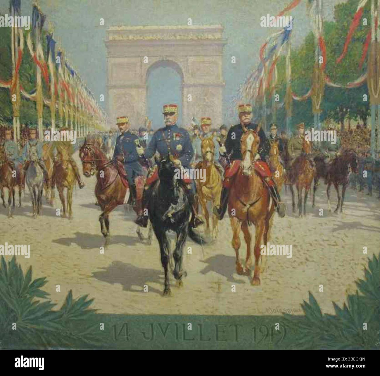 'Le Défilé de la Victoire', painted by Louis Ferdinand Malespina in ...