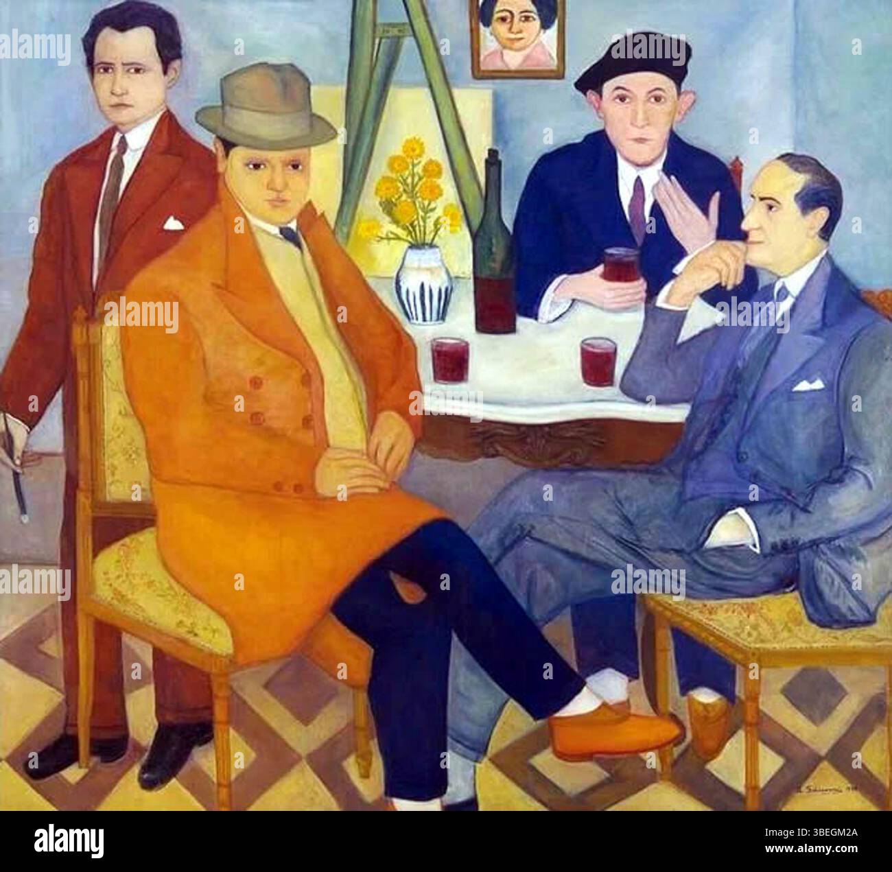 This pre-1942 artwork by Augusto Schiavoni showcases the collaboration ...