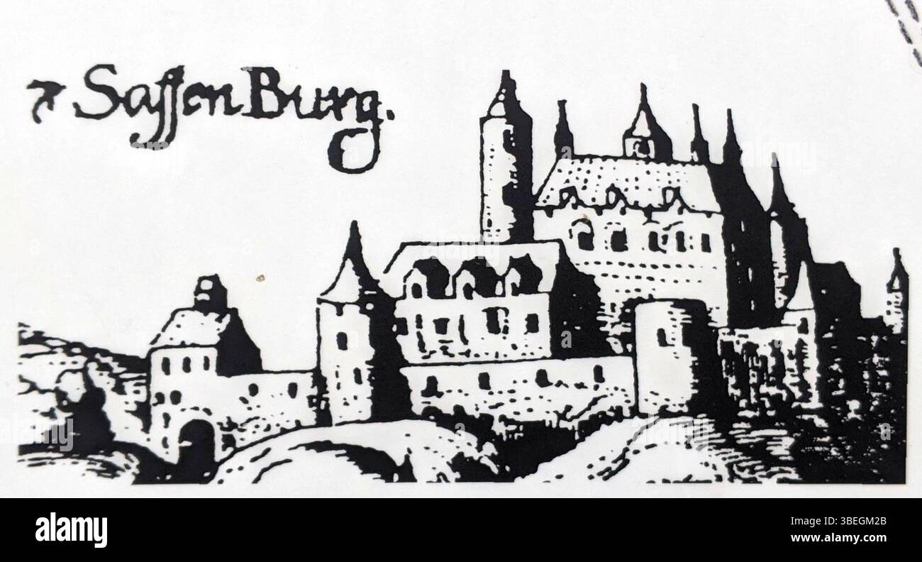 This historical representation of Saffenburg, circa 1633, shows the ...
