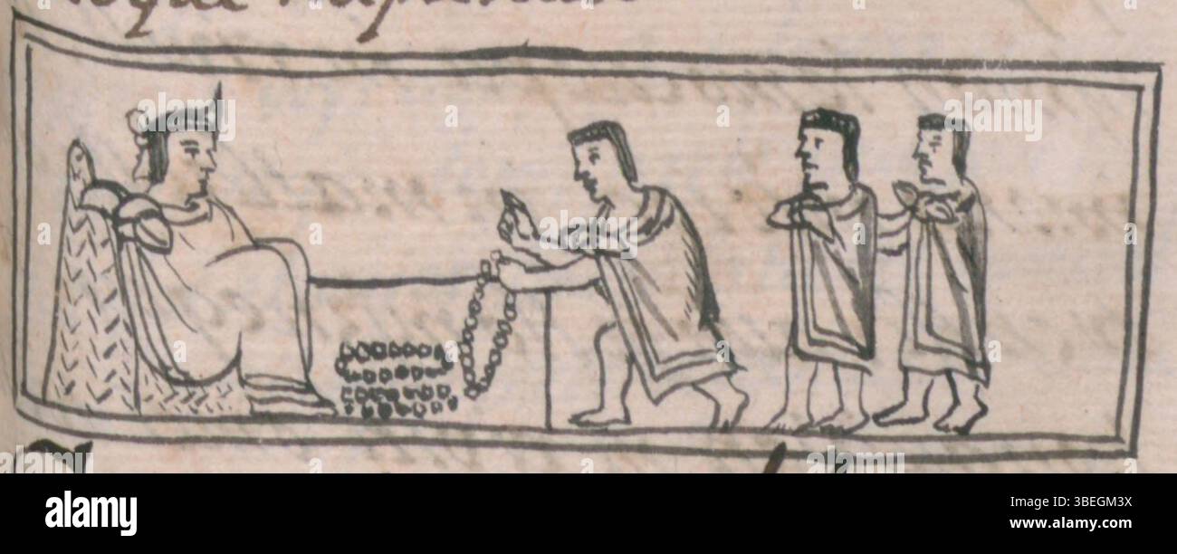 An illustration from the 16th-century Florentine Codex, created by ...