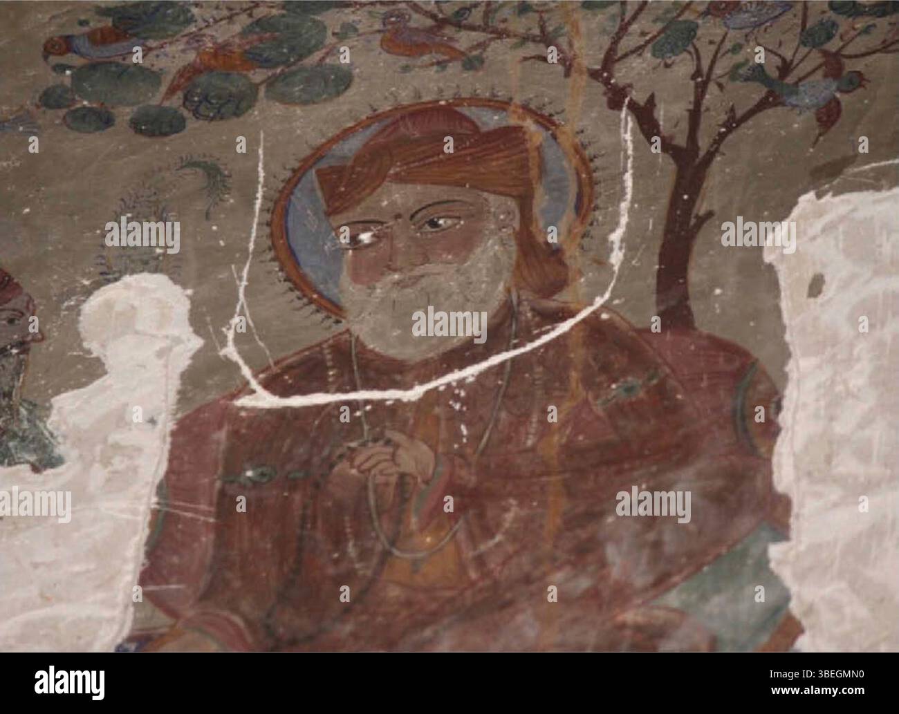 A 19th-century mural at the Gor Khatri temple in Peshawar features Guru ...