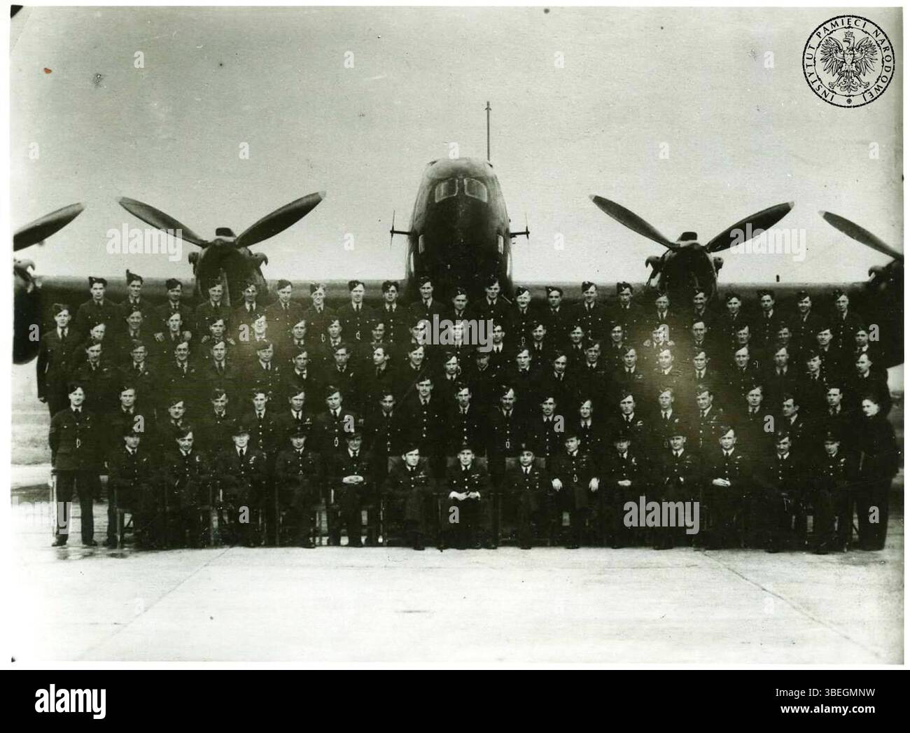 This 1943 photograph shows the personnel of the Polish 138th RAF ...
