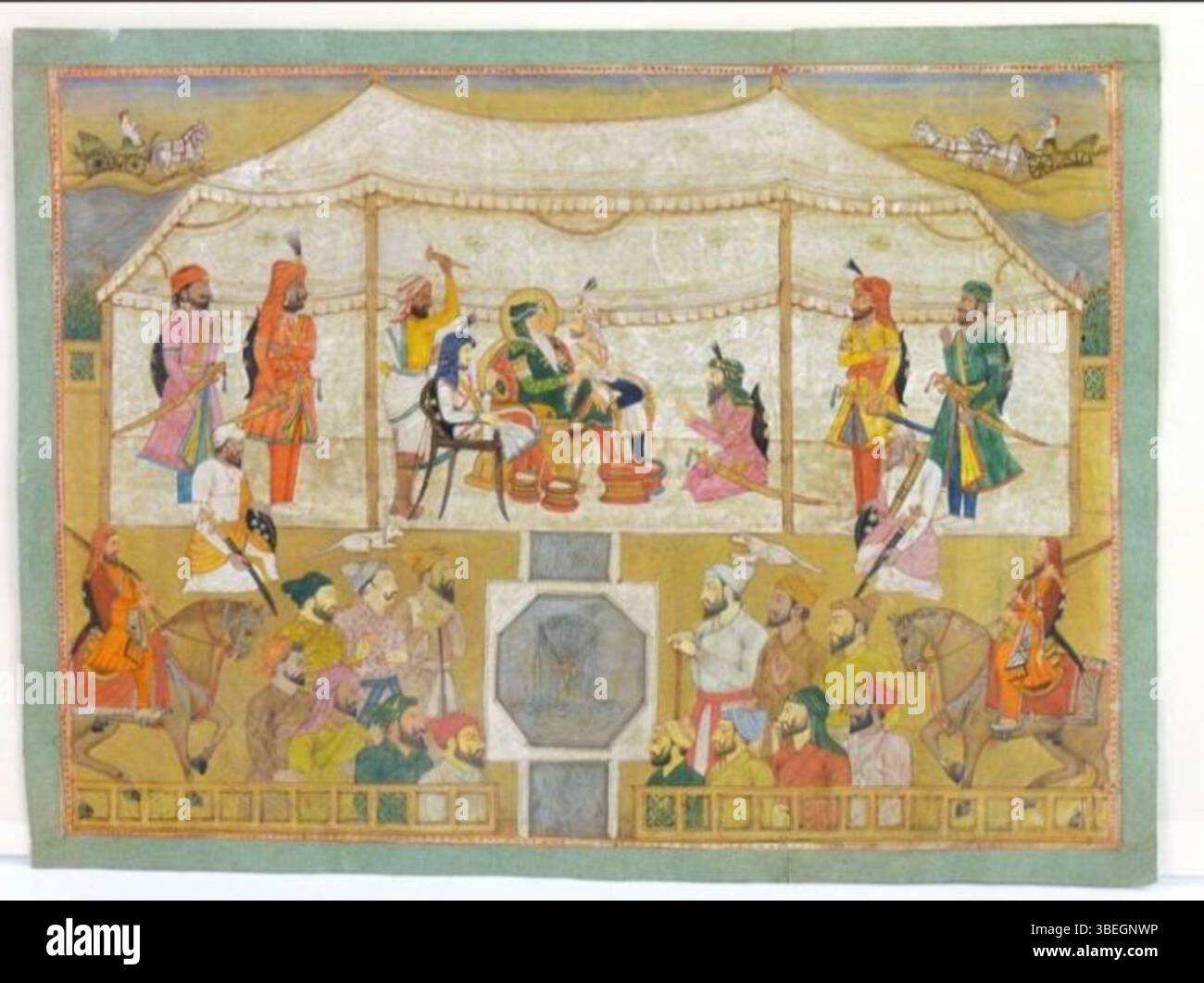 The Darbar of Maharaja Ranjit Singh, a royal court gathering, took ...