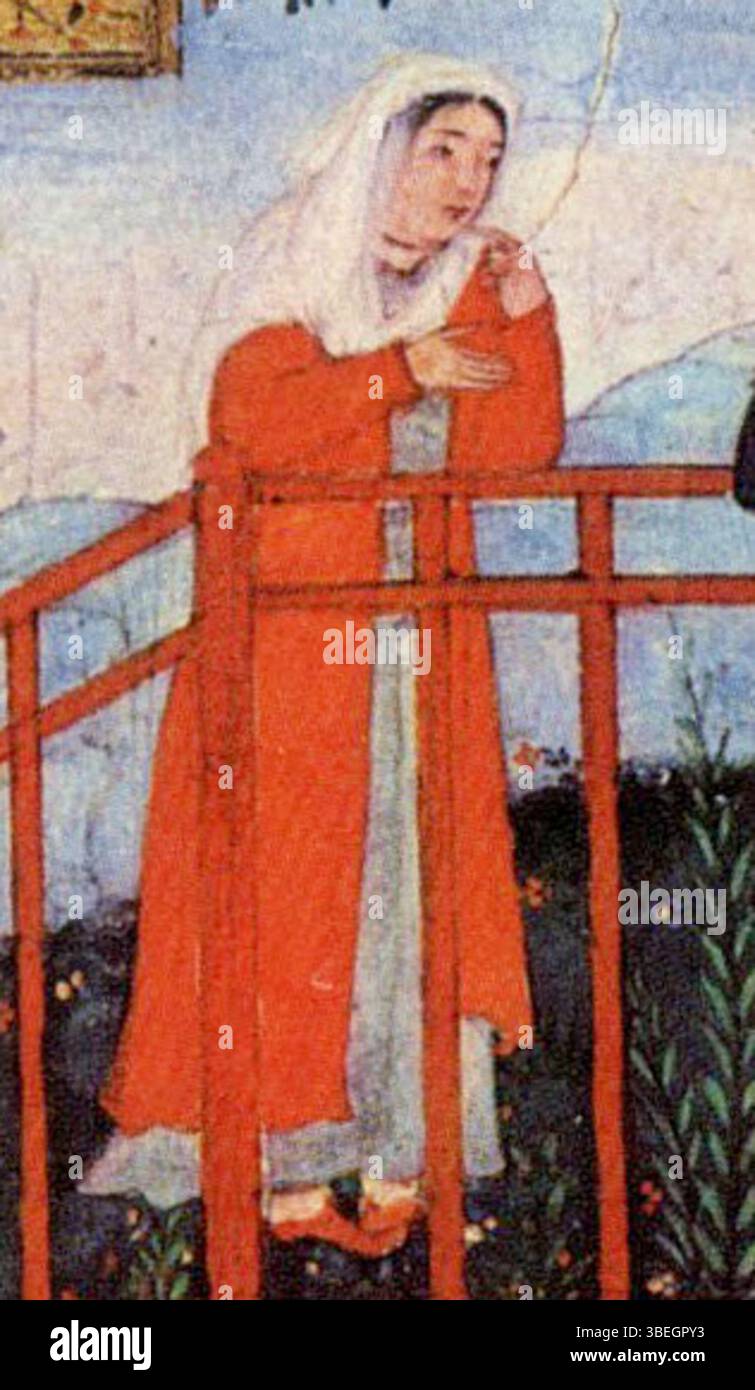 This painting by Nadeem Lahori from the late 16th century portrays Khas ...