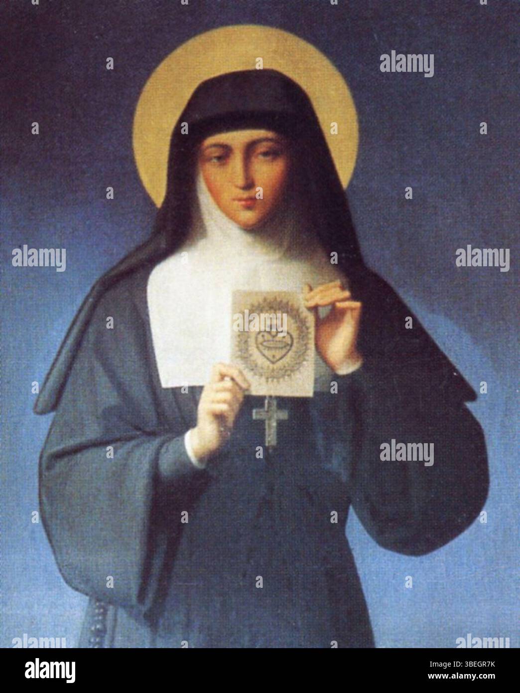 Saint Margaret Mary Alacoque (1647–1690), a nun of the Order of the ...