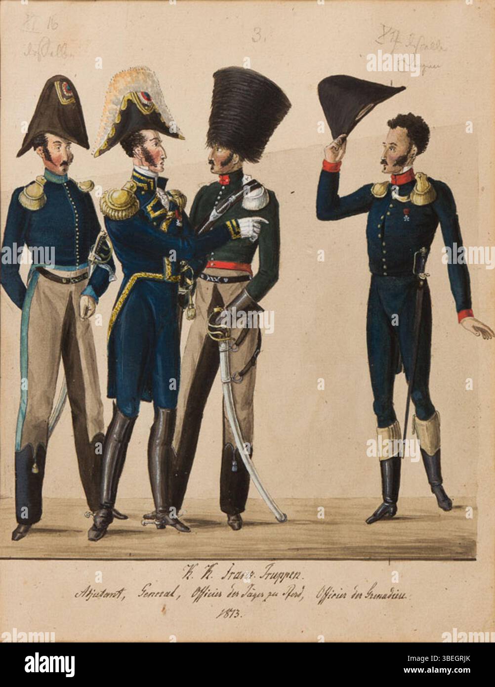 The image is a portrait of an unidentified adjutant, possibly a general ...