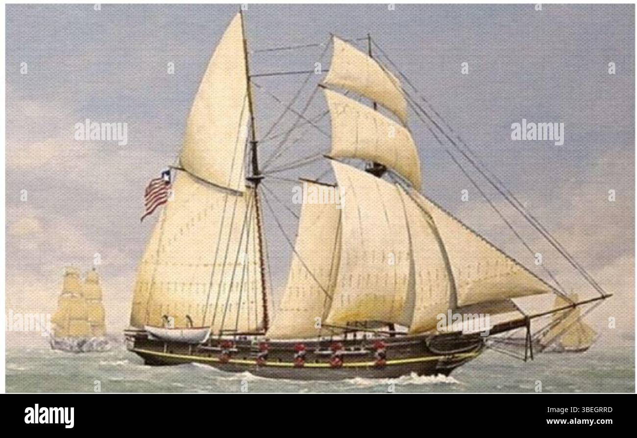 The Independence Flag Ship of the First Texas Navy, known for its role ...