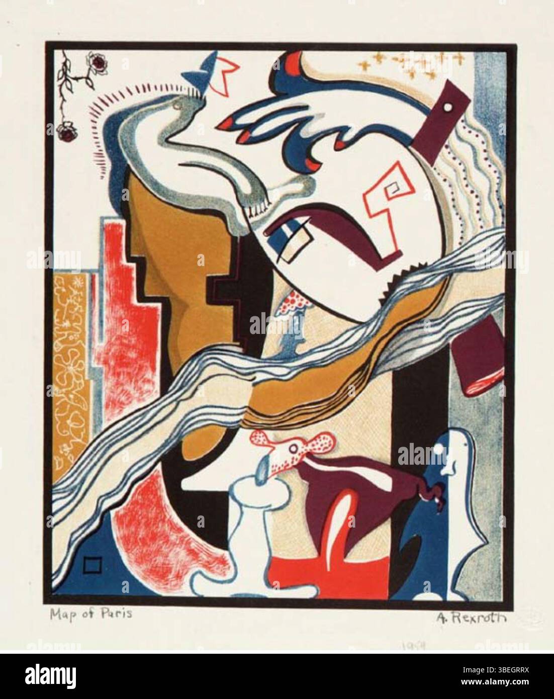 This map of Paris, created by Andree Rexroth between circa 1935 and ...