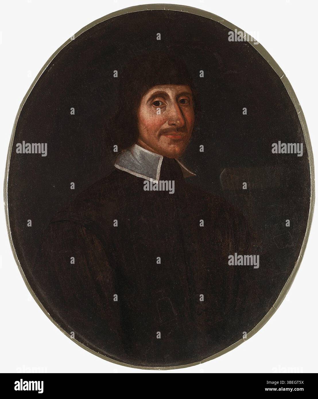 Oil painting of John Winthrop, the Younger, painted circa 1660. The ...