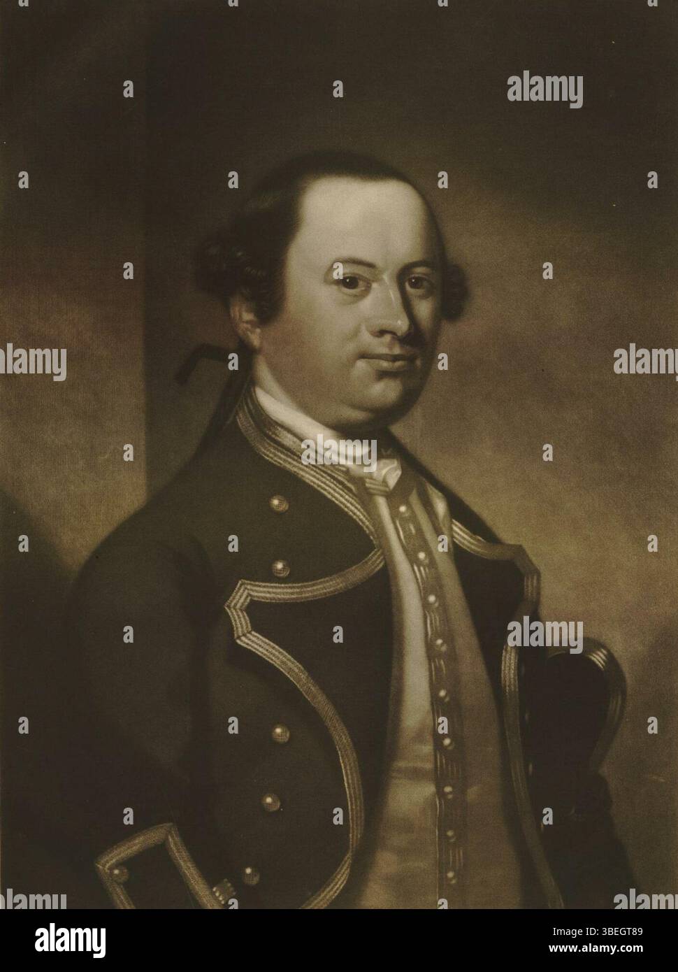 A cropped version of an 18th-century print by Abraham Wivell showing ...