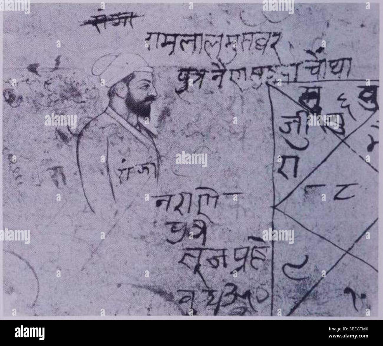 The 1775 portrait of the artist Ranjha from Kangra showcases the Pahari ...