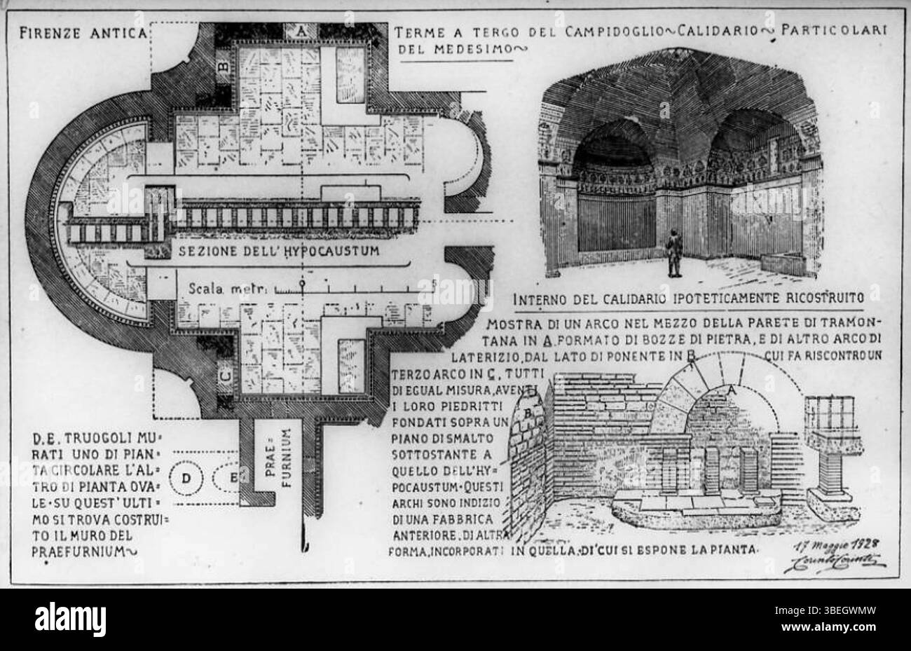 In this 1926 artwork, Corinto Corinti depicts the ancient Roman thermal ...