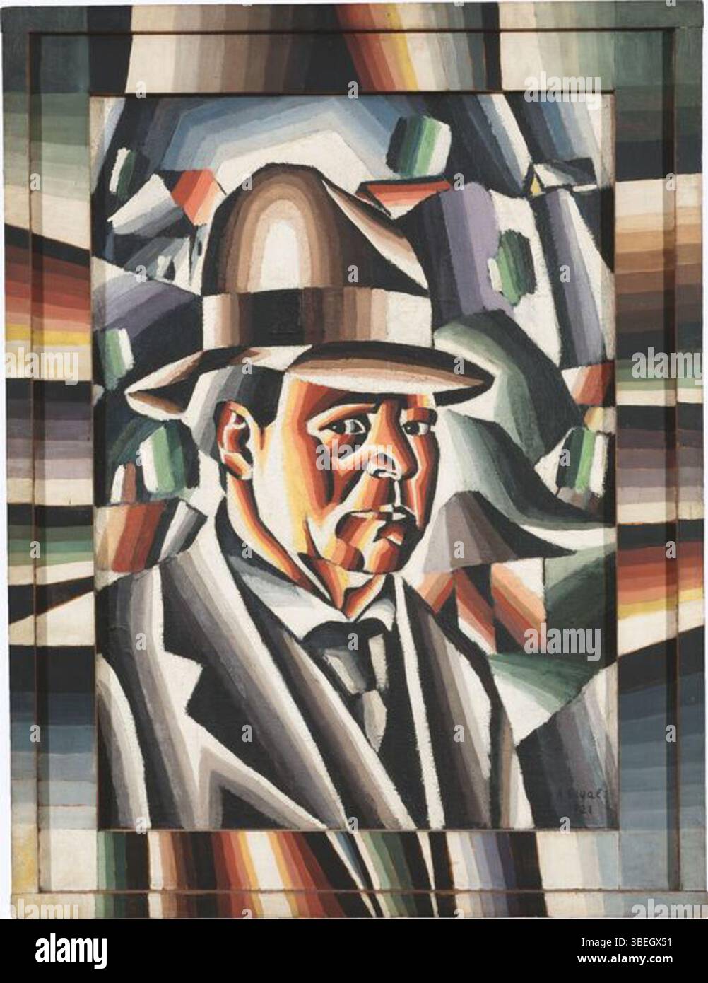 Arthur Segal's 1921 self-portrait painting shows the artist himself in ...