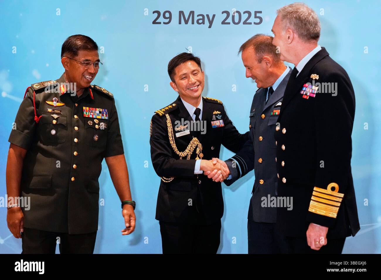 Aaron Beng, Singapore's Chief of Defence Force Vice Admiral, middle ...