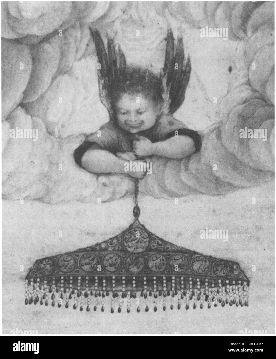 This 1629 painting shows Shah Jahan holding a carnelian stone ...